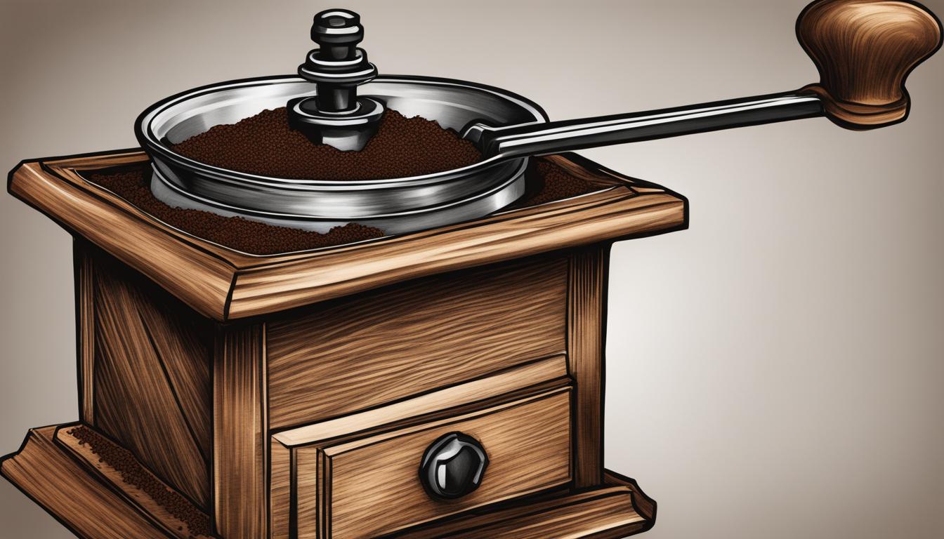 What size coffee grounds does a manual grinder produce?